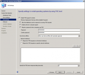 PXE settings | just another windows noob