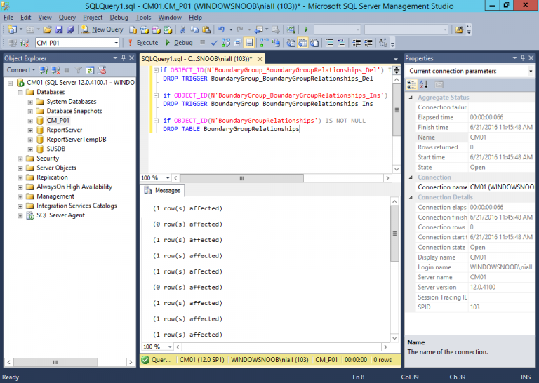 sql query | just another windows noob