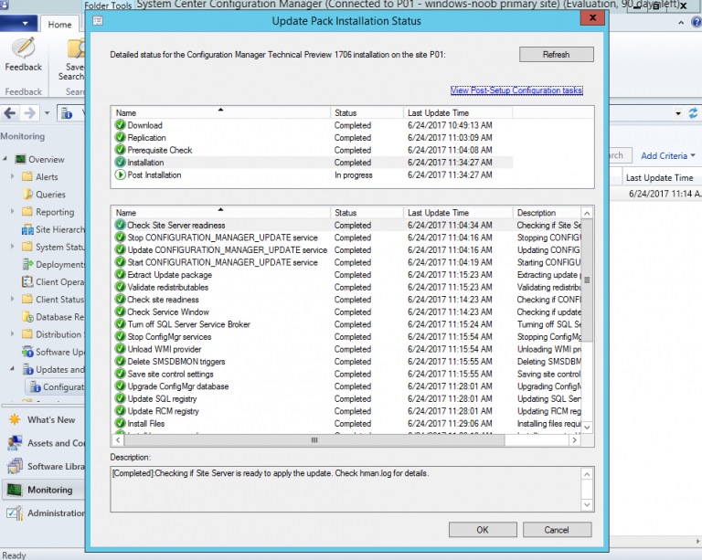 update pack installation status | just another windows noob