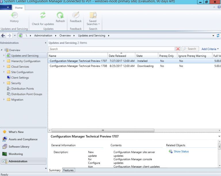 System Center Configuration Manager Technical Preview 1708 now ...
