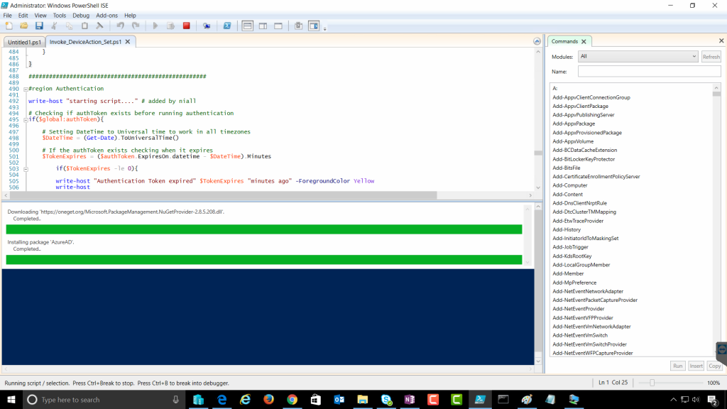 installing package AzureAD | just another windows noob