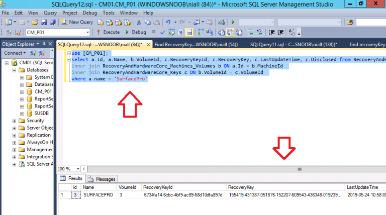 How Can I Get Bitlocker Recovery Keys From The Configmgr Database In Sccm Just Another