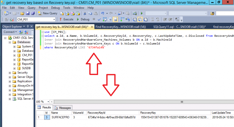 How Can I Get Bitlocker Recovery Keys From The Configmgr Database In Sccm Just Another