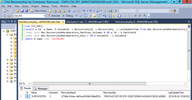 How Can I Get Bitlocker Recovery Keys From The Configmgr Database In Sccm Just Another