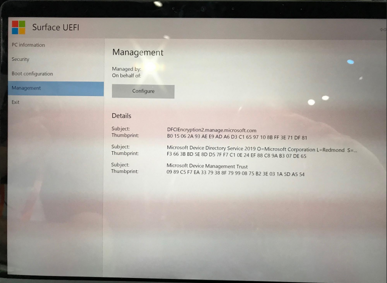 Configuring Surface firmware settings using DFCI in Microsoft Intune | just another windows noob