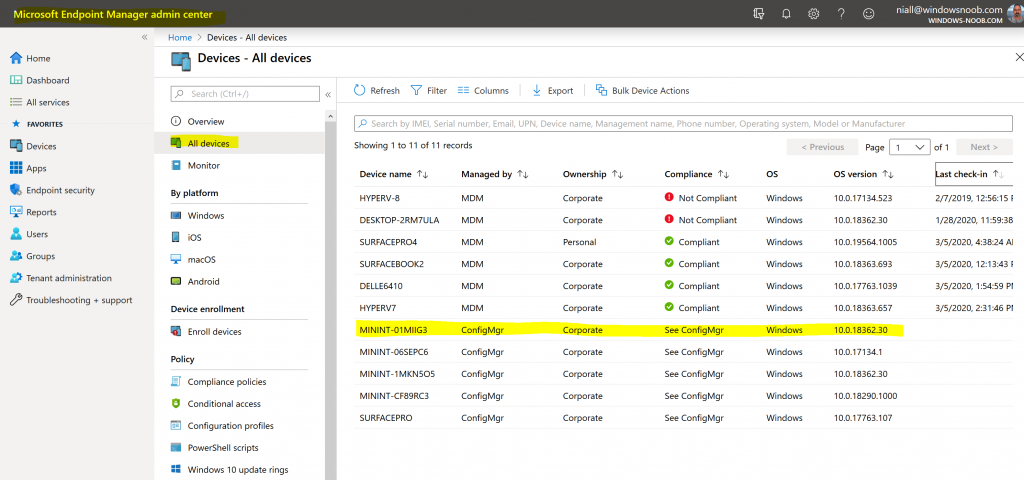 Using device sync and device actions in Microsoft Endpoint Manager ...