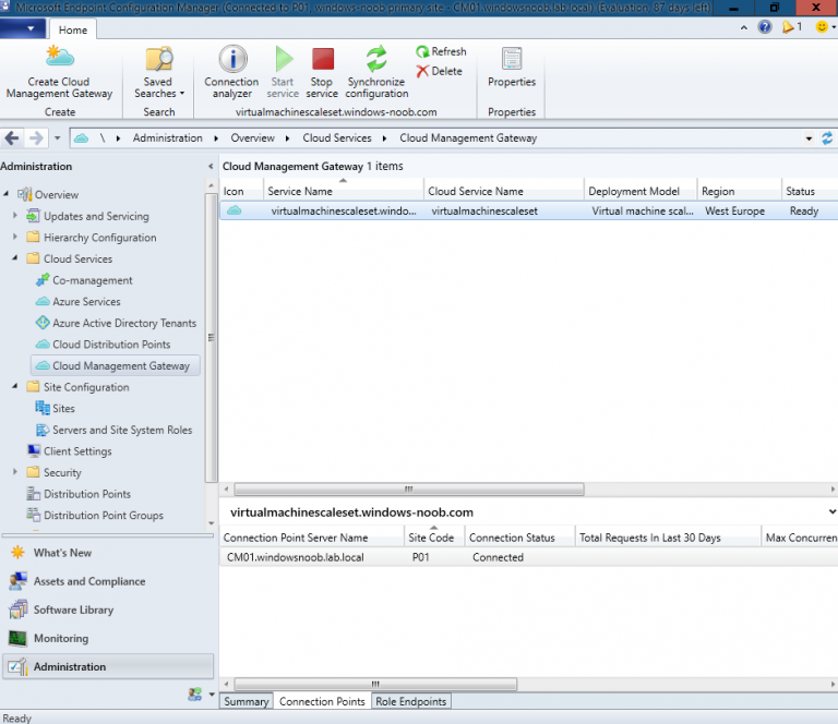 Creating a VMSS CMG and setting VM size with Technical Preview 2105 ...