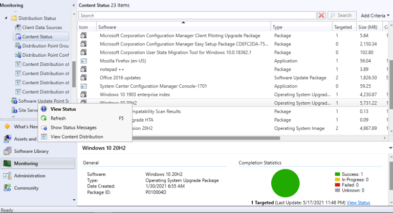 Technical Preview 2201 – A closer look at content distribution status ...