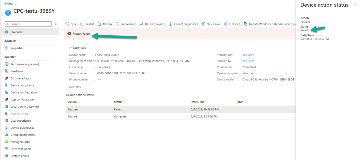 Troubleshooting Windows 365 connection issues via the troubleshoot ...