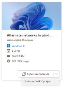 Windows 365 end user improvements – open in browser, open in desktop ...