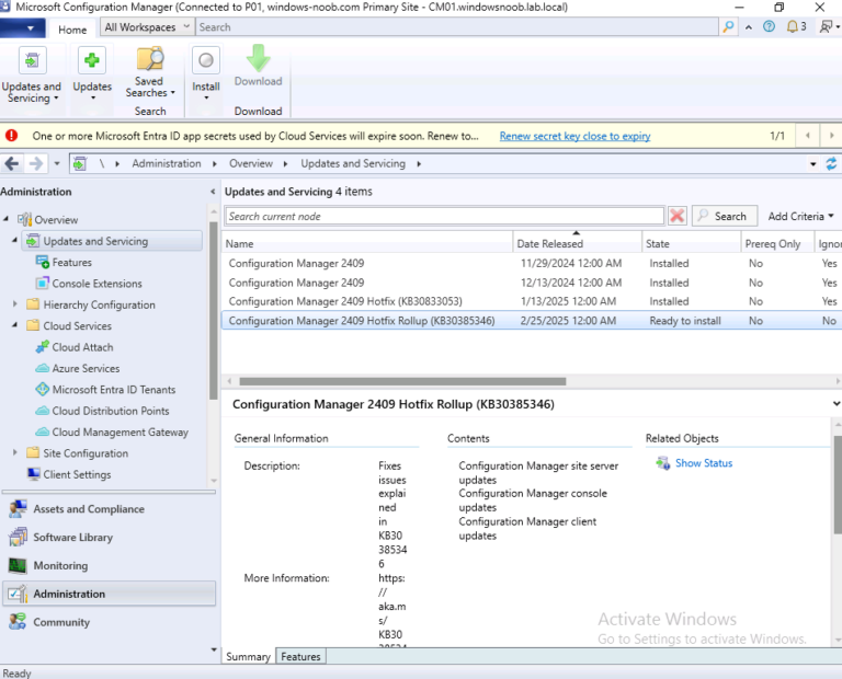 Hotfix rollup KB30385346 released for CM2409 – fixes CMG issues amongst ...