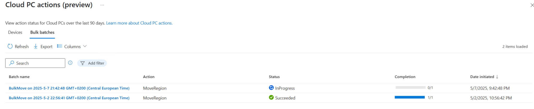 Moving one or more Windows 365 Cloud PCs to another location | just another windows noob