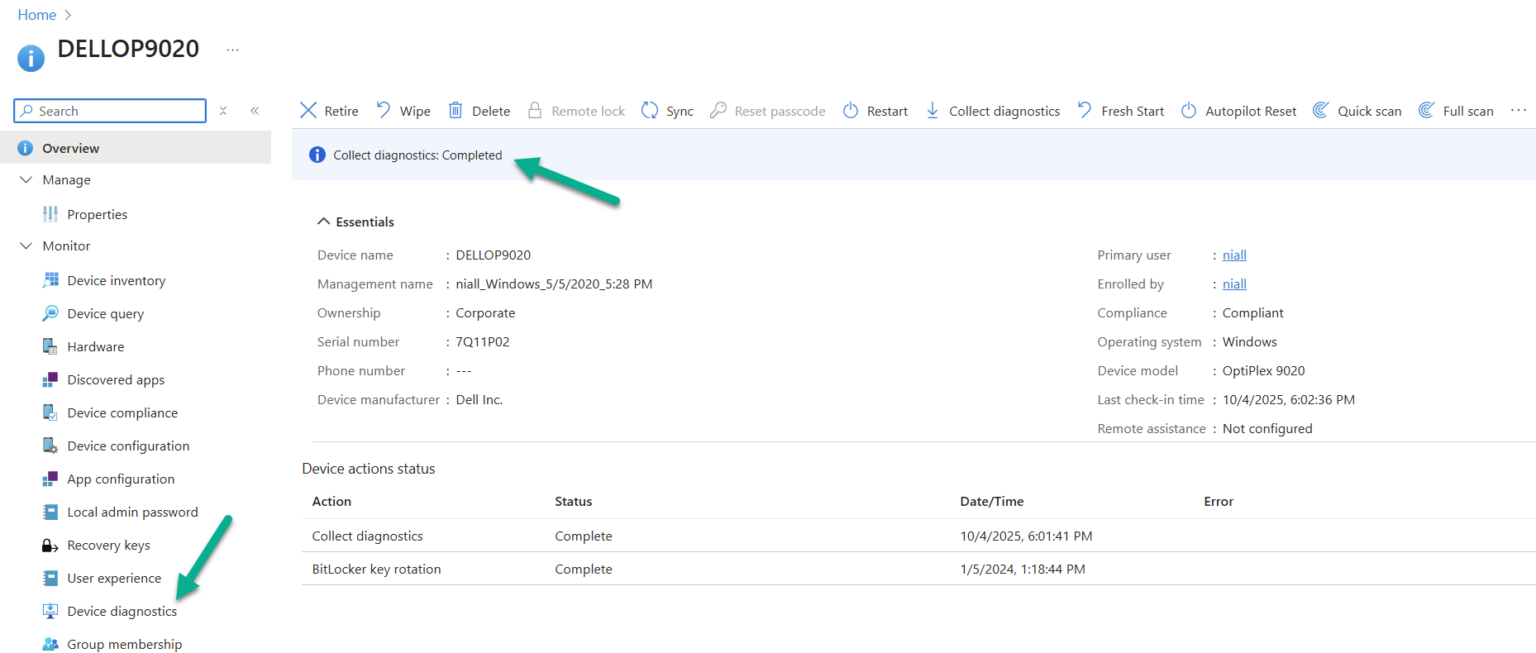 Using remediation scripts in Intune to grab Windows 365 health check ...