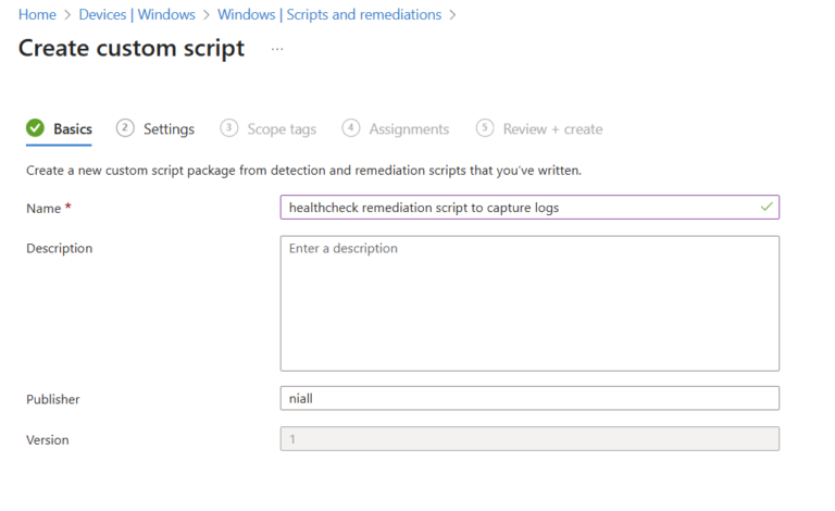 Using remediation scripts in Intune to grab Windows 365 health check ...